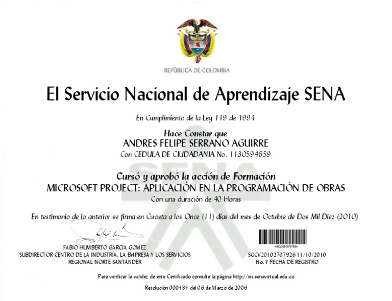 Certificado Microsoft Project | PDF