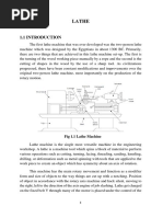 Lathe Machine Lab Report 1 | PDF | Machining | Tools