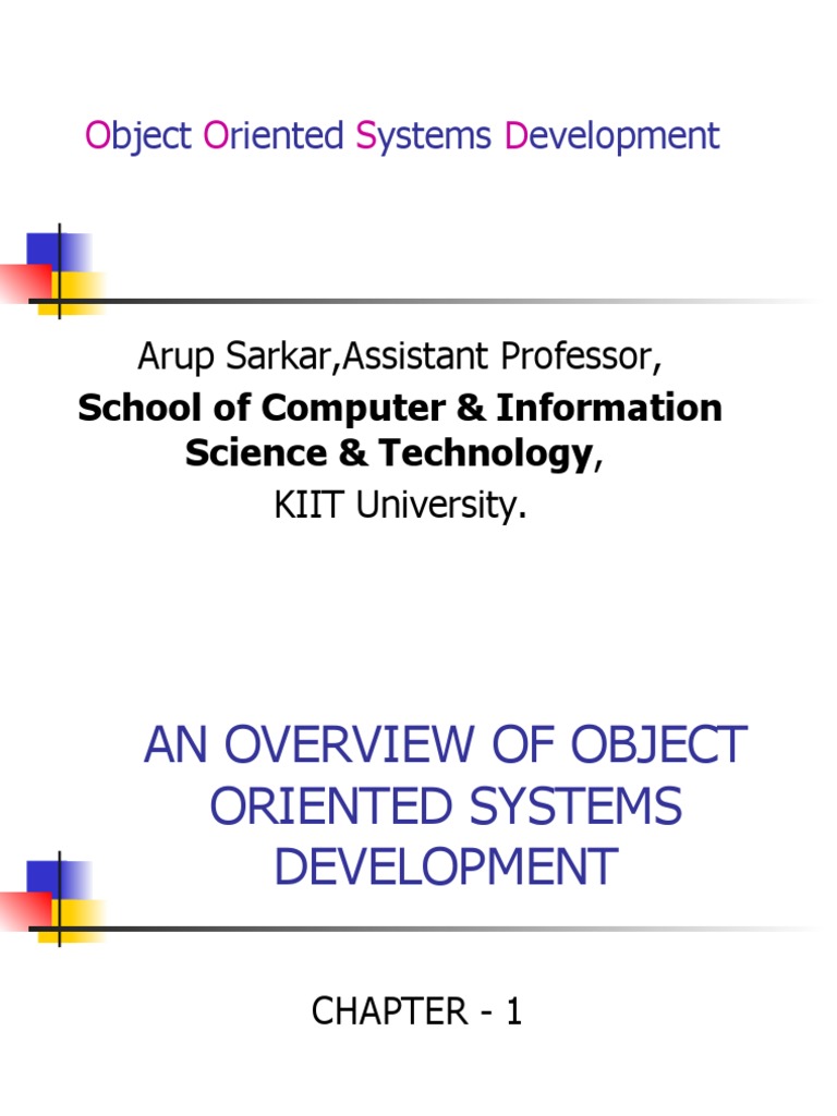 CH-1 (Oosd) - An Overview of Object Oriented Systems Development ...
