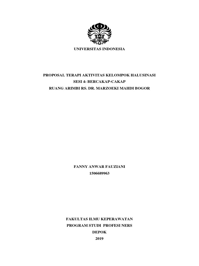 Proposal Tak - Halusinasi Sesi 4 Bercakap-Cakap | PDF | Sains & Matematika