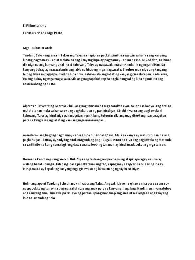 Hermana Penchang El Filibusterismo