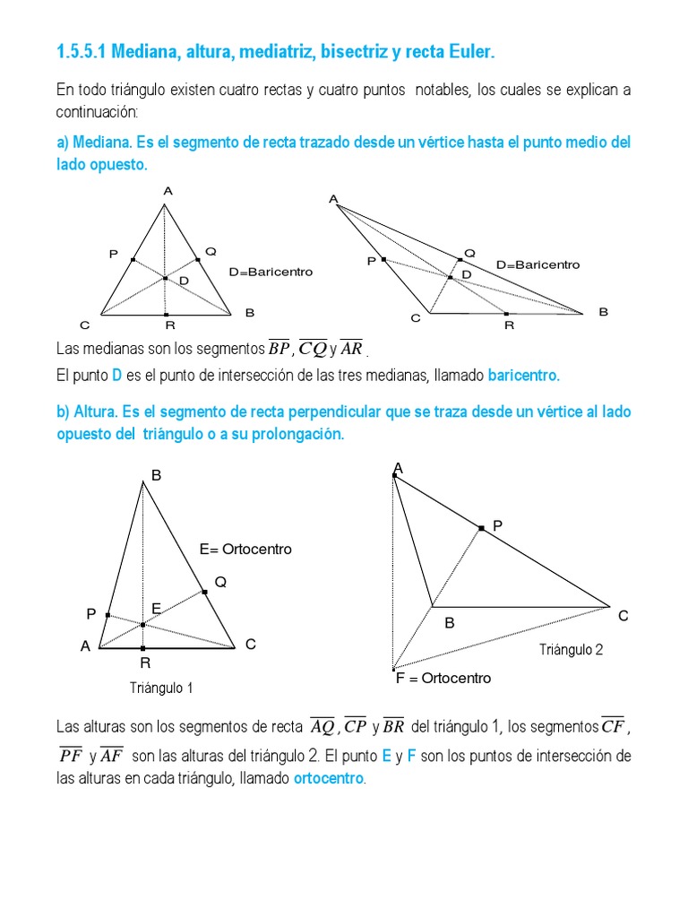 Recta de Euler | PDF | Triángulo | Formas geométricas