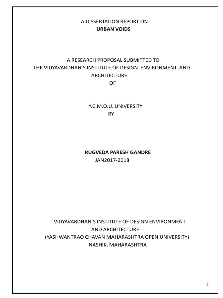 Urban Voids: A Design Dissertation | PDF | Space