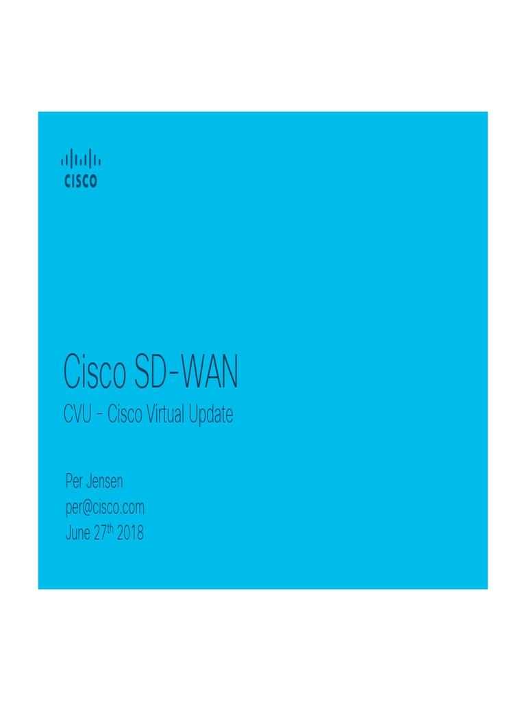 Cisco Virtual Update Cisco Sdwan Viptela | PDF | Virtual Private Network | Router (Computing)