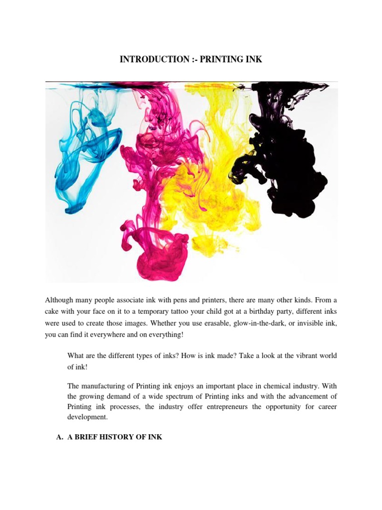 Overview of Printing Ink Types | PDF | Ink | Printing