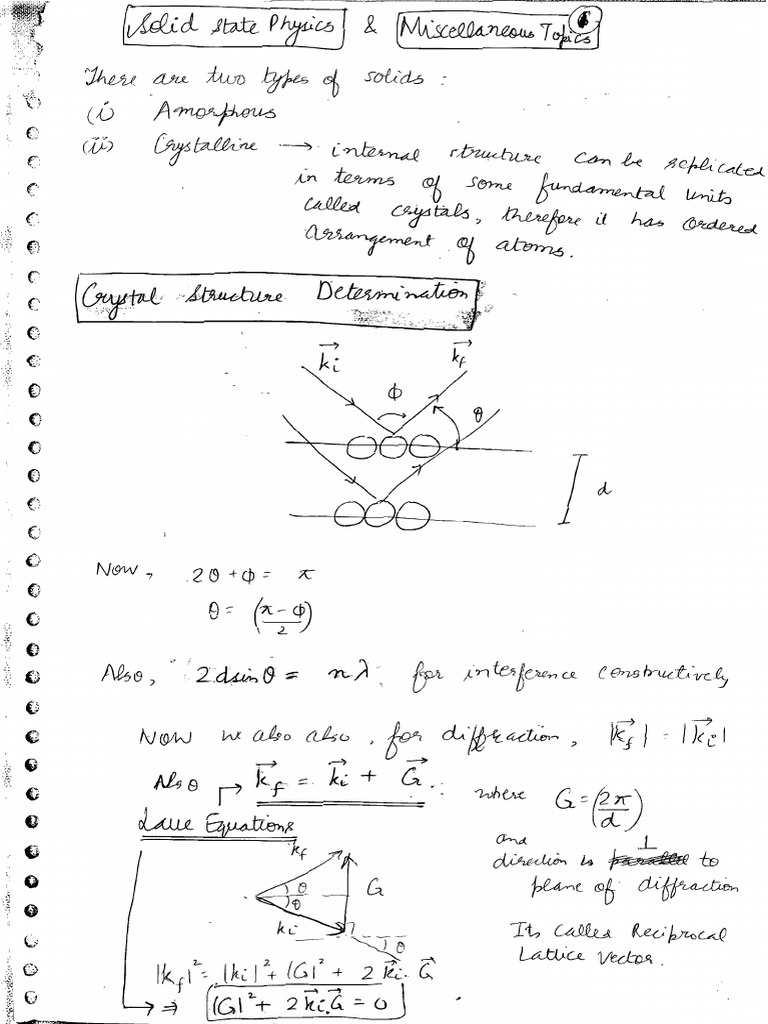 Solid State Handwritten PDF | PDF