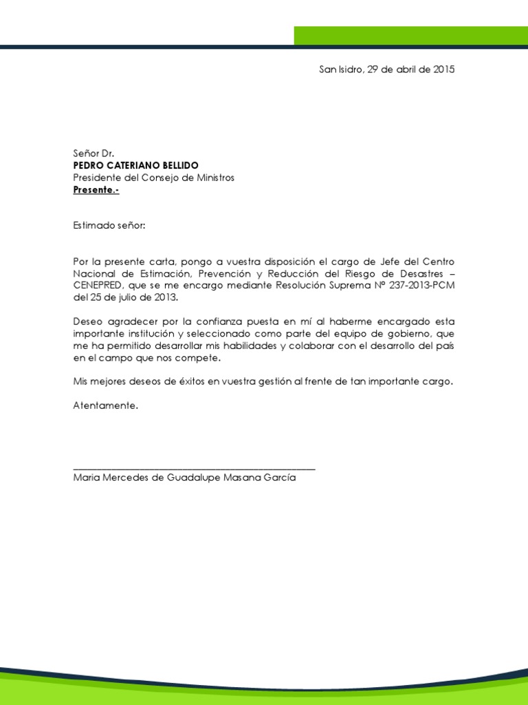 Puesta de Cargo A Disposicion | PDF Puesta de Cargo A Disposicion | PDF