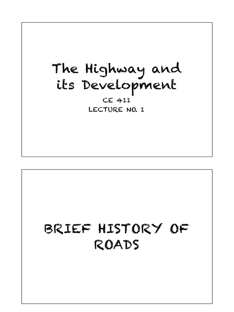 History and Development of Highways | PDF | Road | Transport