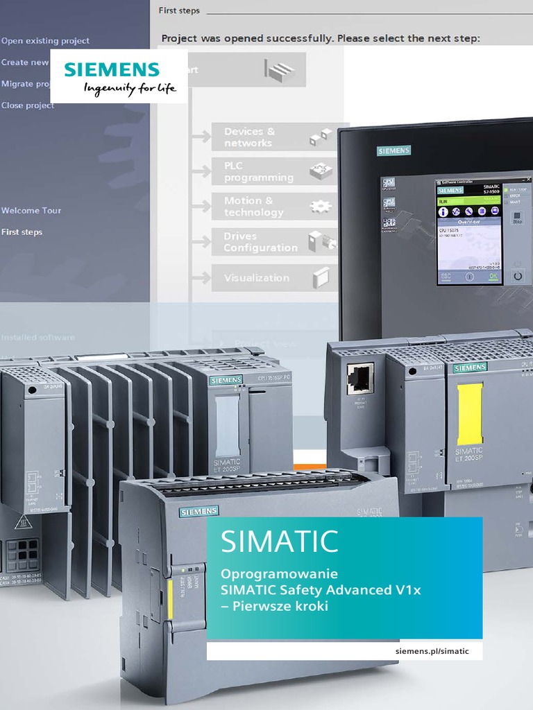 Oprogramowanie SIMATIC Safety Advanced V1x - Pierwsze Kroki | PDF