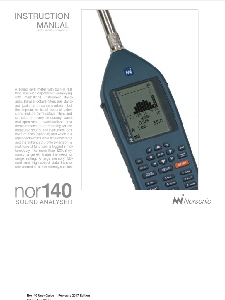 NOR140 Instruction Manual 2017 | PDF | Acoustics | Sound