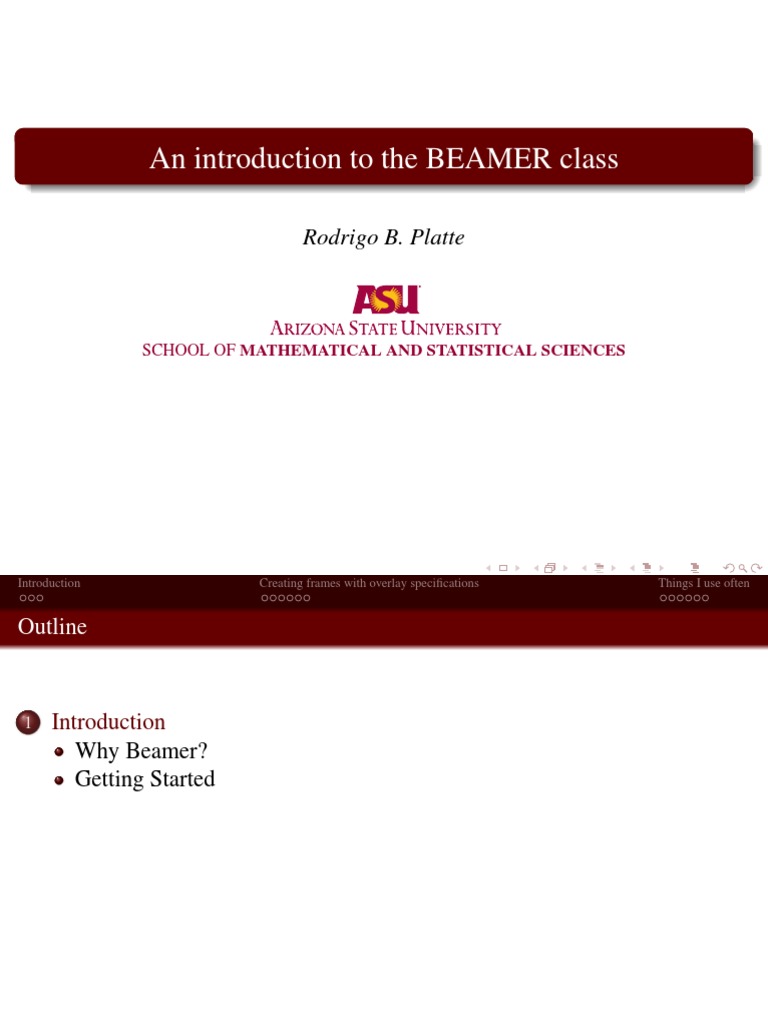 Math ASU Beamer Example | PDF | Page Layout | Websites