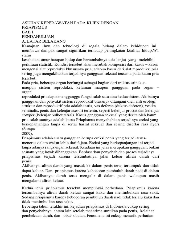 Asuhan Keperawatan Priapismus Pria | PDF