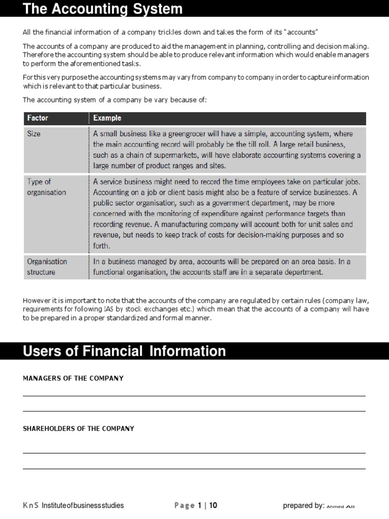 Accounting System | PDF | Accounting | Spreadsheet