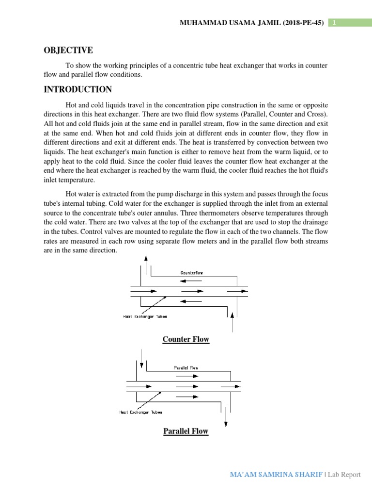 Concentric Tube Parallel and Counter Flow | Download Free PDF | Heat ...