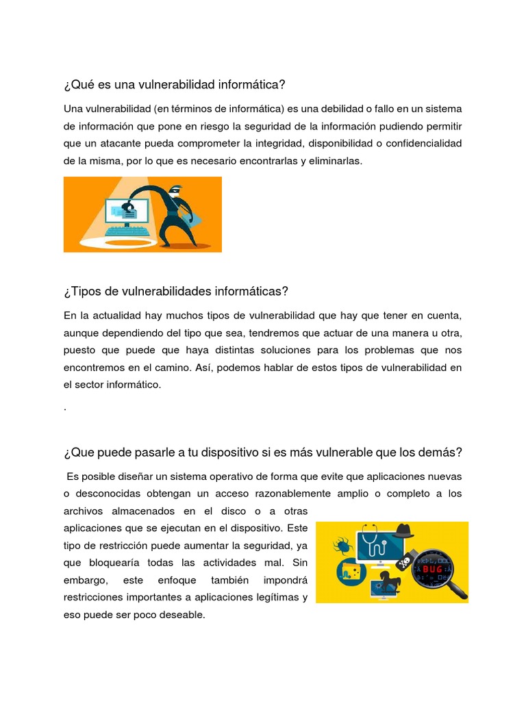 Vulnerabilidad Informática | PDF | La seguridad informática | Seguridad