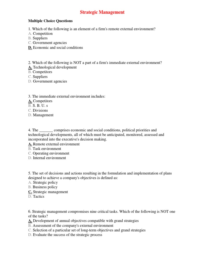 Strategic Management | PDF | Strategic Management | Strategic Planning