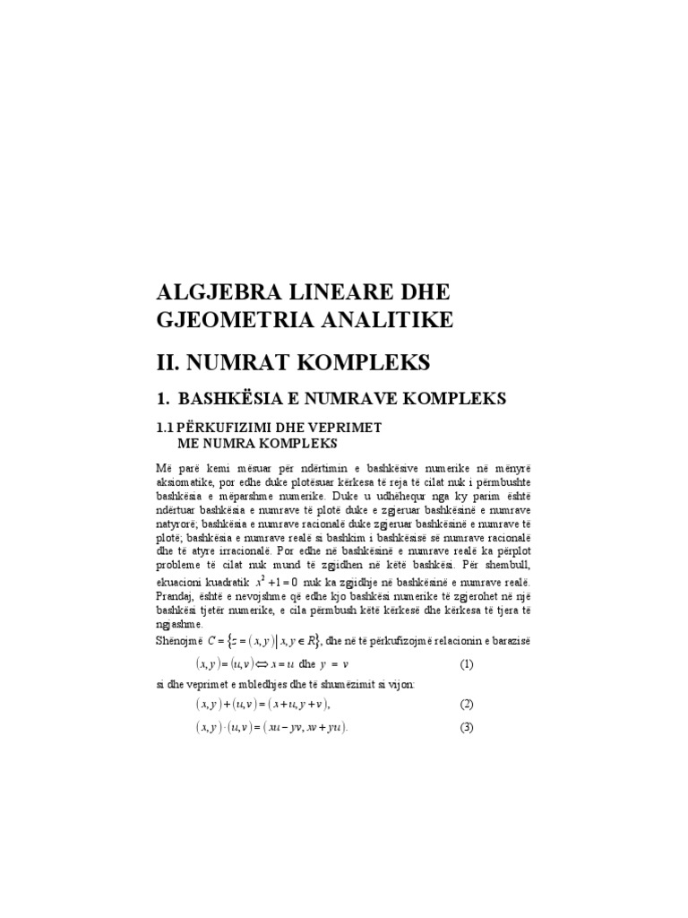 Numrat Kompleks 22-32 PDF | PDF