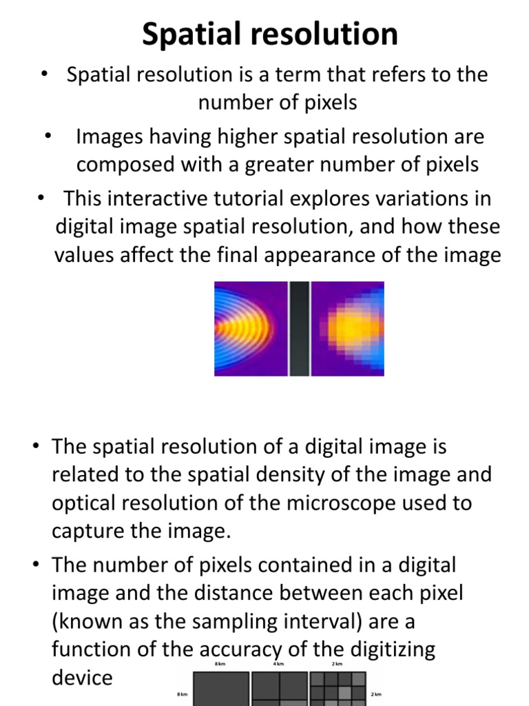 Spatial Resolution | PDF | Optical Resolution | Image Resolution