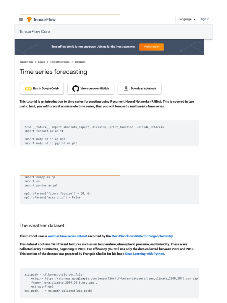 WWW Tensorflow Org Tutorials Structured Data Time Series | PDF ...