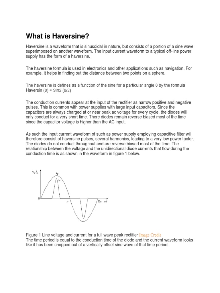 What Is Haversine | PDF | Root Mean Square | Rectifier