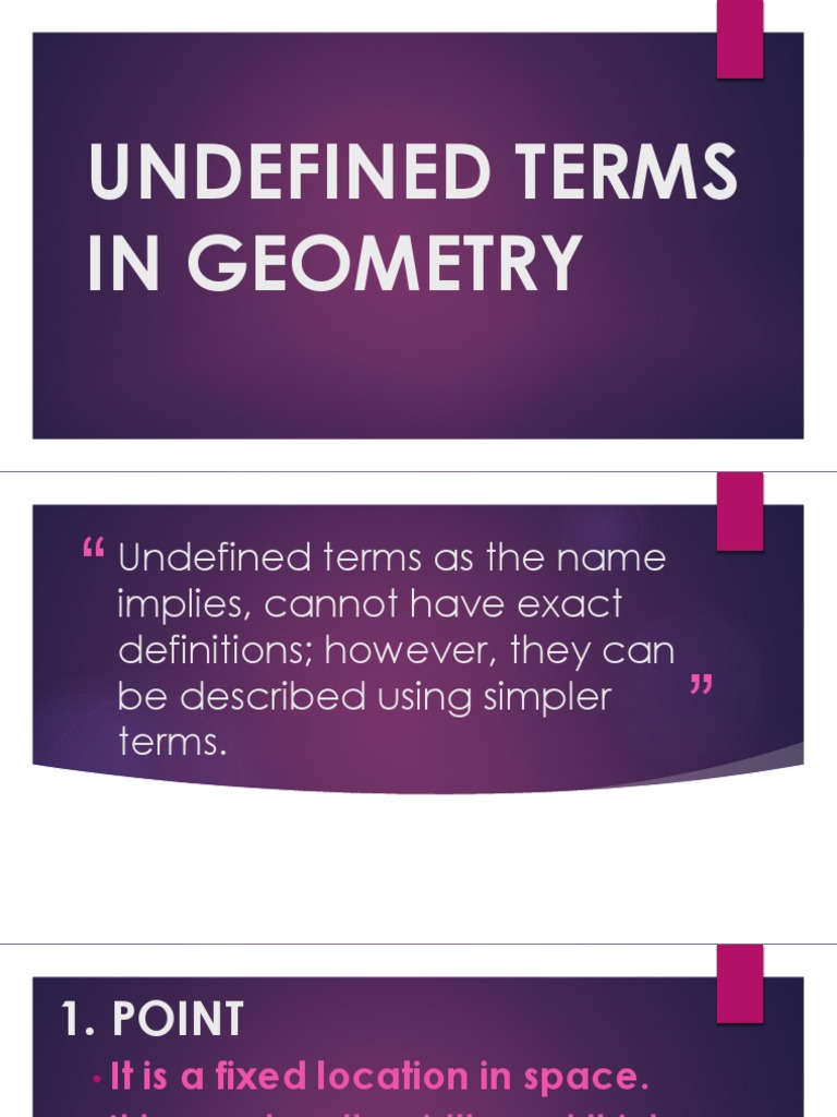 Undefined Terms | PDF | Plane (Geometry) | Letter Case