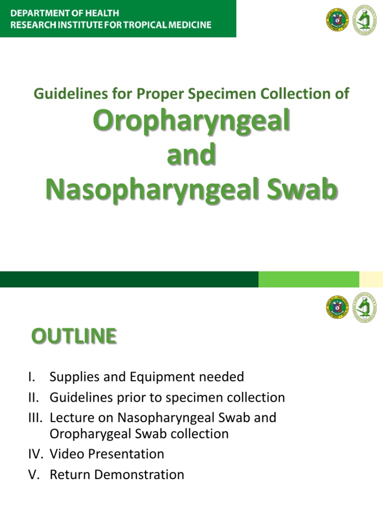NPS and OPS Swab Collection PDF | PDF | Infection Control | Medical ...