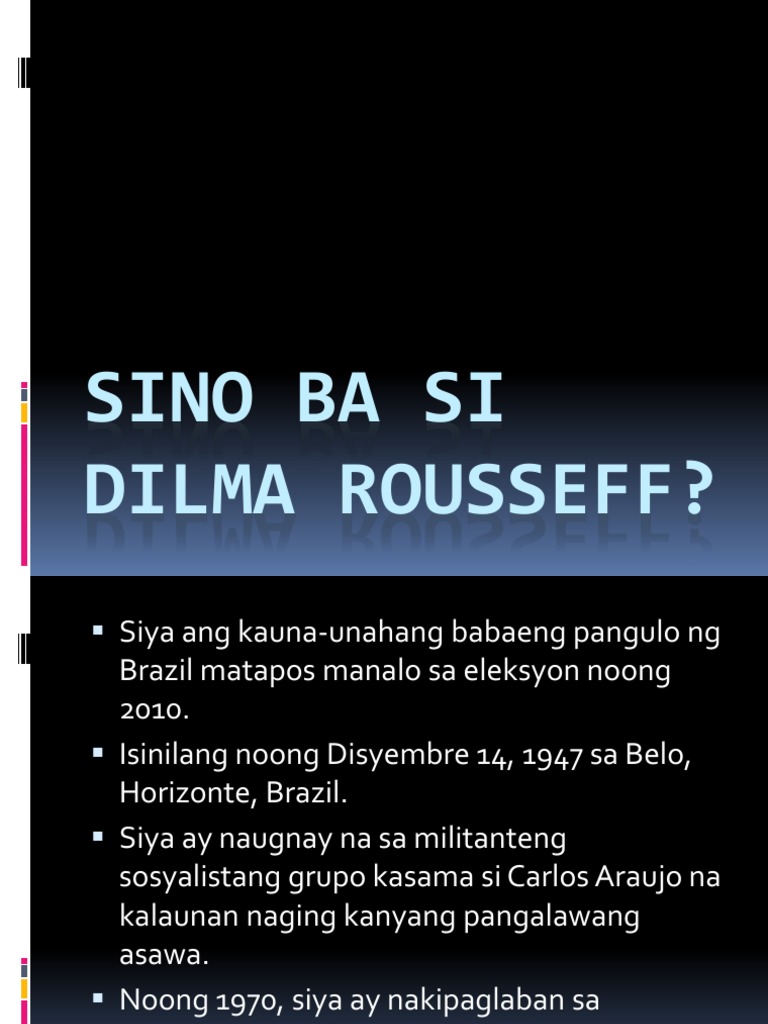 Sino Ba Si Dilma Rousseff | PDF
