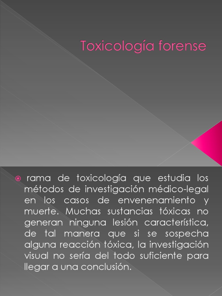 Toxicología forense | PDF | Cannabis (Droga) | Toxicidad