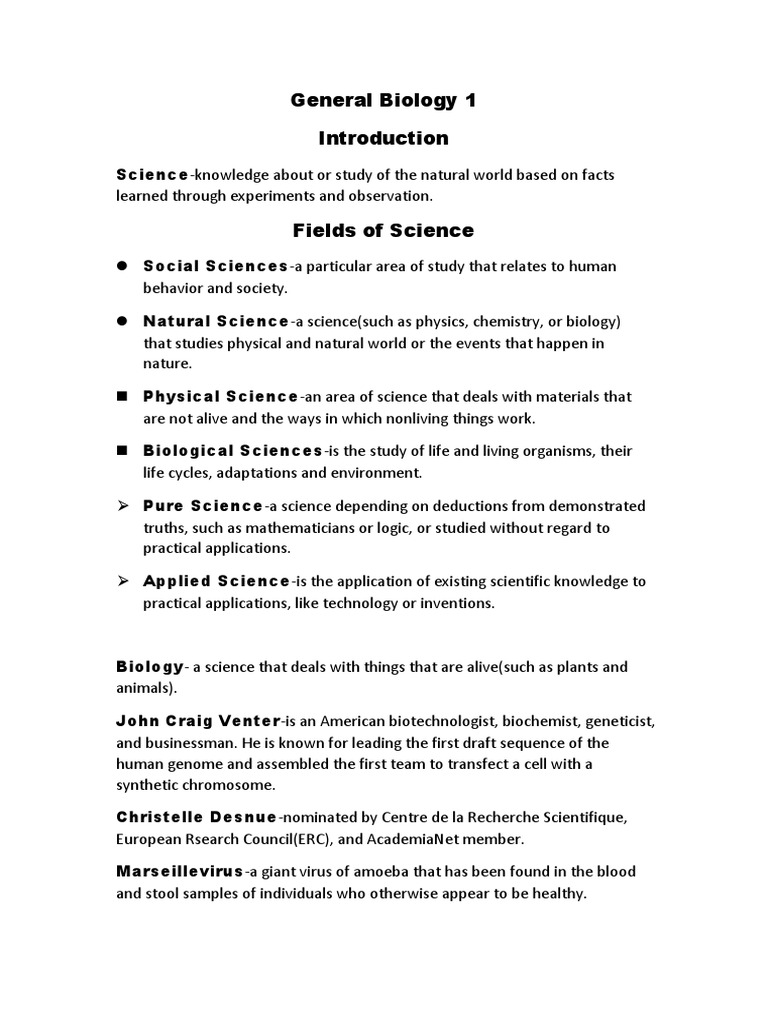 General Biology 1 | PDF