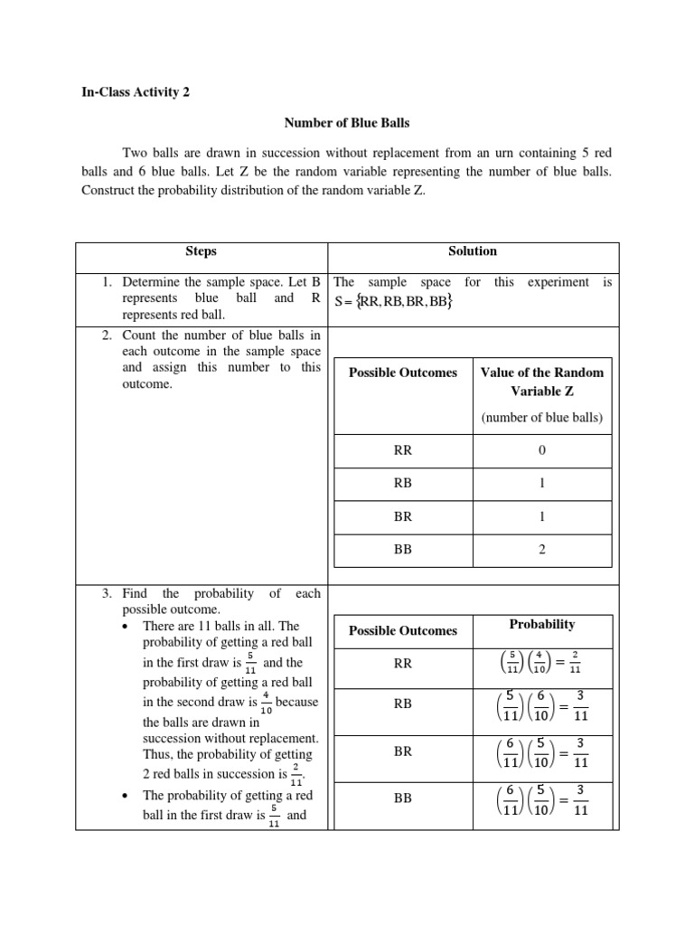 Correction For Number of Blue Balls | PDF | Probability Distribution ...