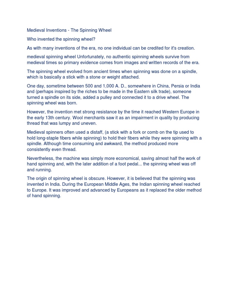 Medieval Inventions | PDF