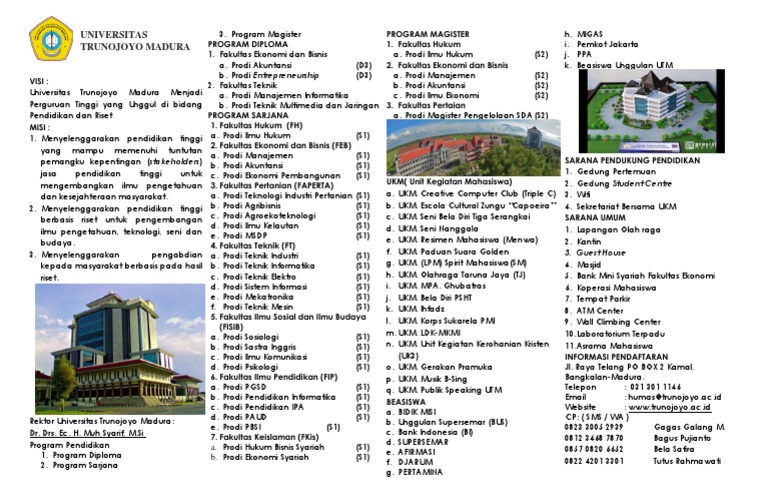 Visi dan Program Universitas Trunojoyo | PDF