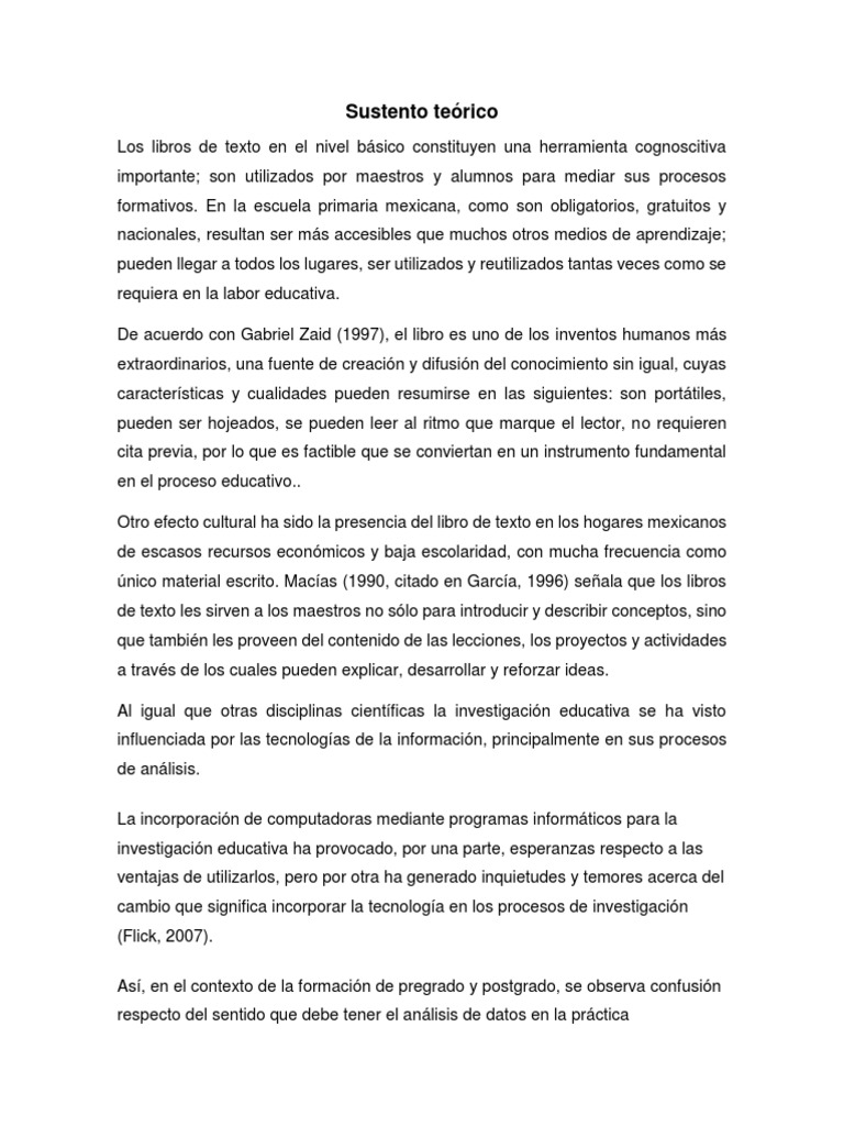 Sustento Teórico | PDF | Conocimiento | Educación primaria