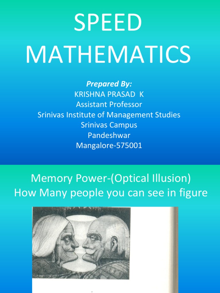 Speed Mathematics Techniques Guide | PDF | Multiplication | Subtraction
