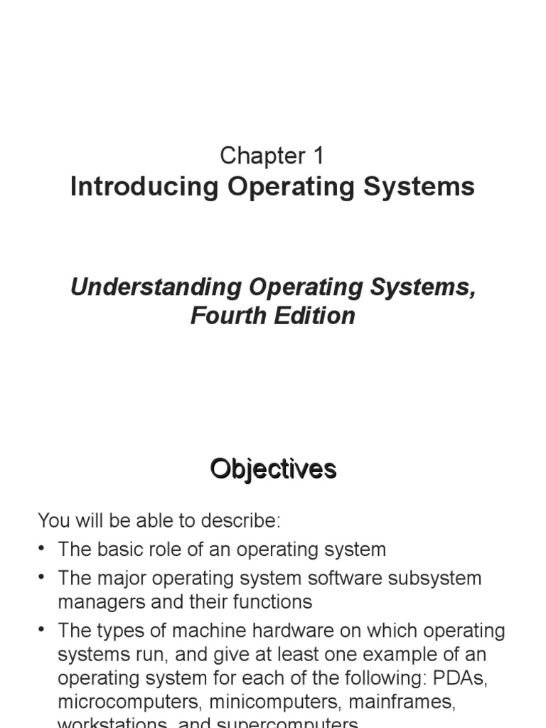 ch01 - Understanding Operating System Lecture Slides From USM | PDF | Operating System | Central ...