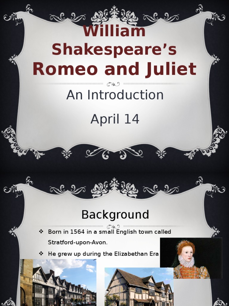 Introduction to Romeo and Juliet | PDF | Characters In Romeo And Juliet ...