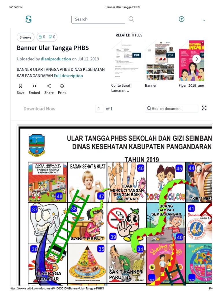 Banner Ular Tangga PHBS PDF | PDF | Communication | Digital Technology
