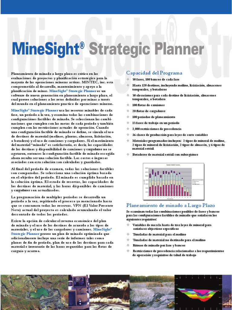 MineSight Strategic Planner - Esp | PDF | Programación lineal ...