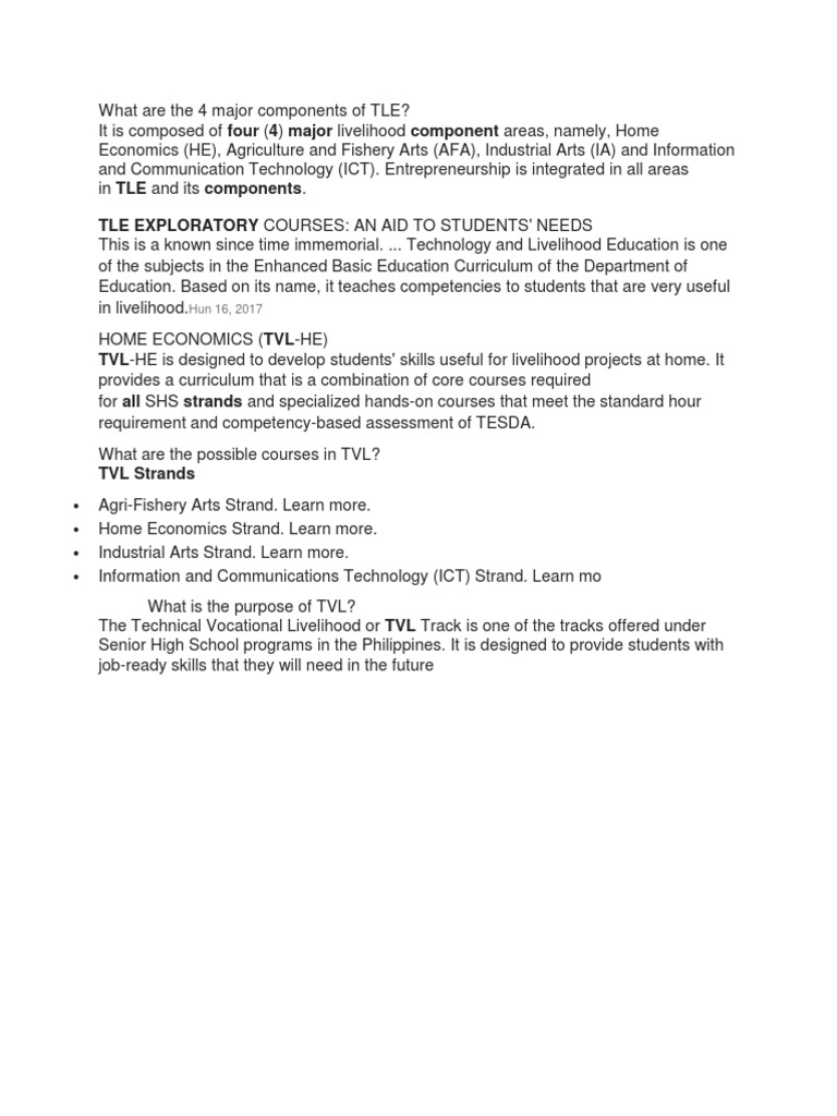 What Are The 4 Major Components Of Tle Pdf Capacitor Curriculum