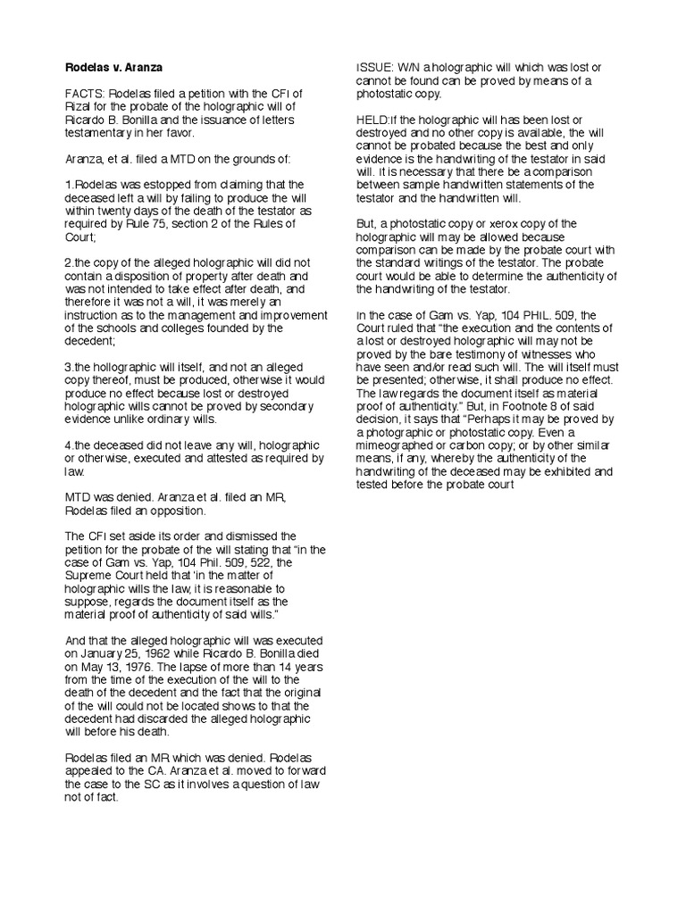 Rule 75 PDF | Descargar gratis PDF | Will And Testament | Mandamus