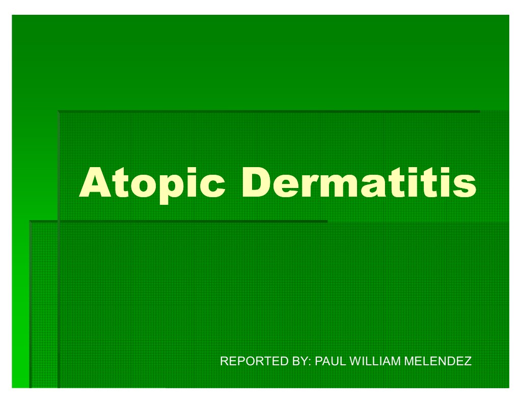 Atopic Dermatitis & Diaper Rash | Dermatitis | Epidemiology