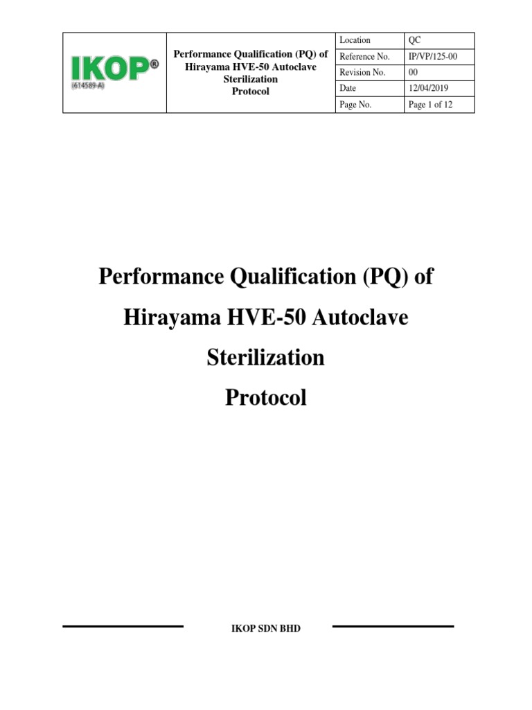 Tugas 5 (PQ Sterilization Autoclave UII Grup 1) PDF | PDF ...