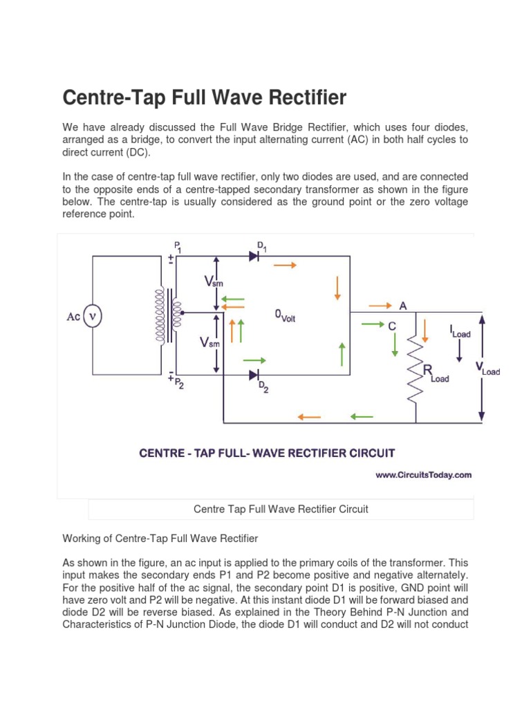 Full Wave Rectifier | Download Free PDF | Rectifier | Diode