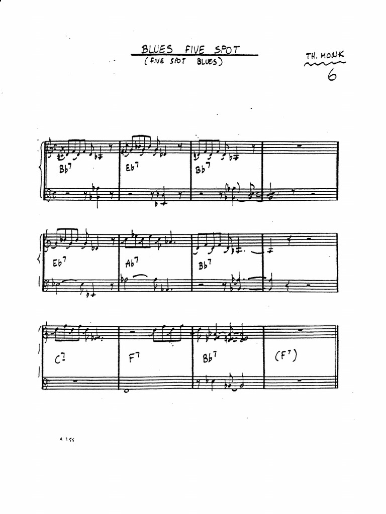 Blues Five Spot | PDF