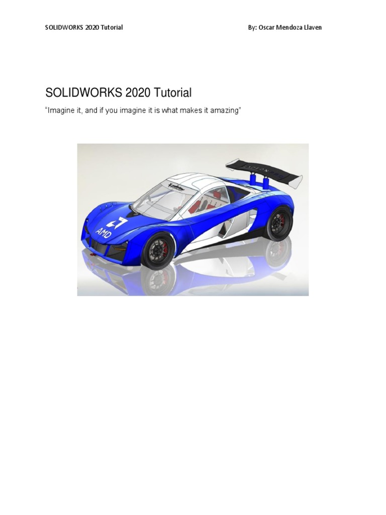 SolidWorks 2020 Basic Tools Guide | PDF | Menu (Computing) | Computer ...