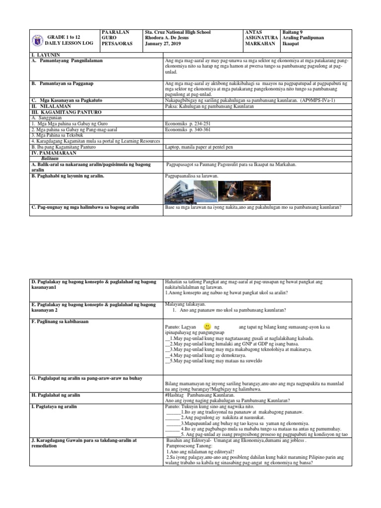 DLP Ap 9 Ekonomiks | PDF