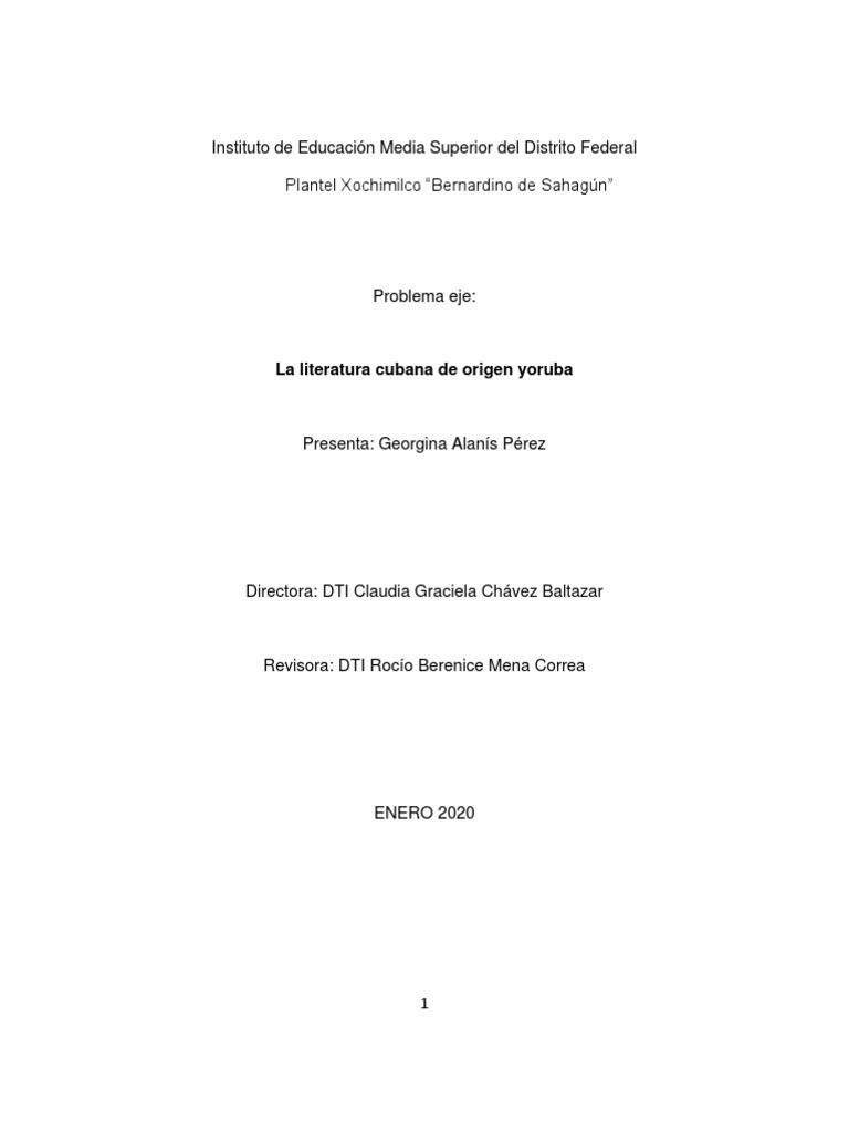 Problema Eje YORUBA PDF | PDF | Religión y creencia