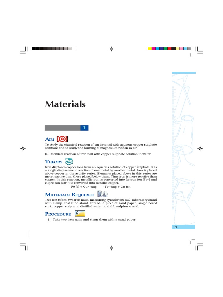 NCERT Class 10 Science Lab Manual Materials PDF | PDF | Ph | Sodium ...