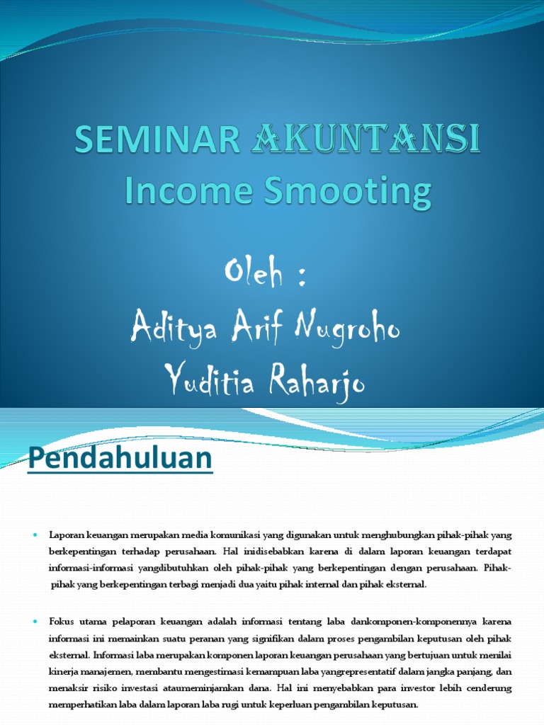12.income Smoothing | PDF