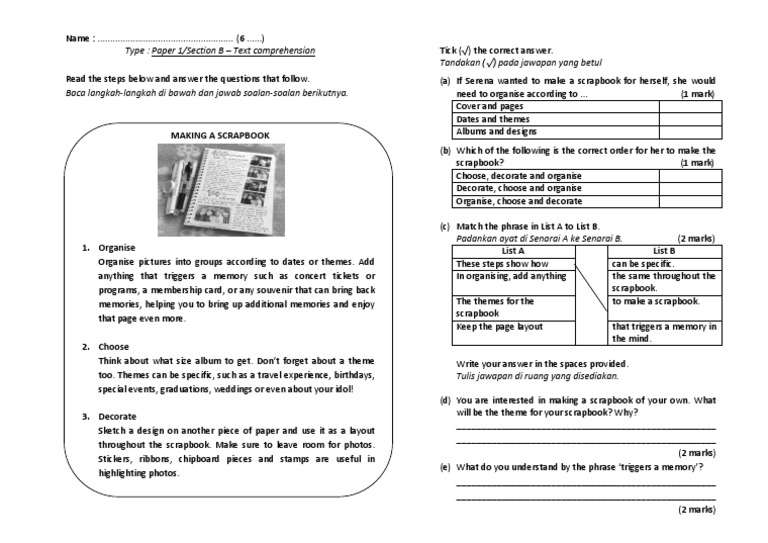 Text - Making A Scrapbook | PDF | Scrapbooking | Printing